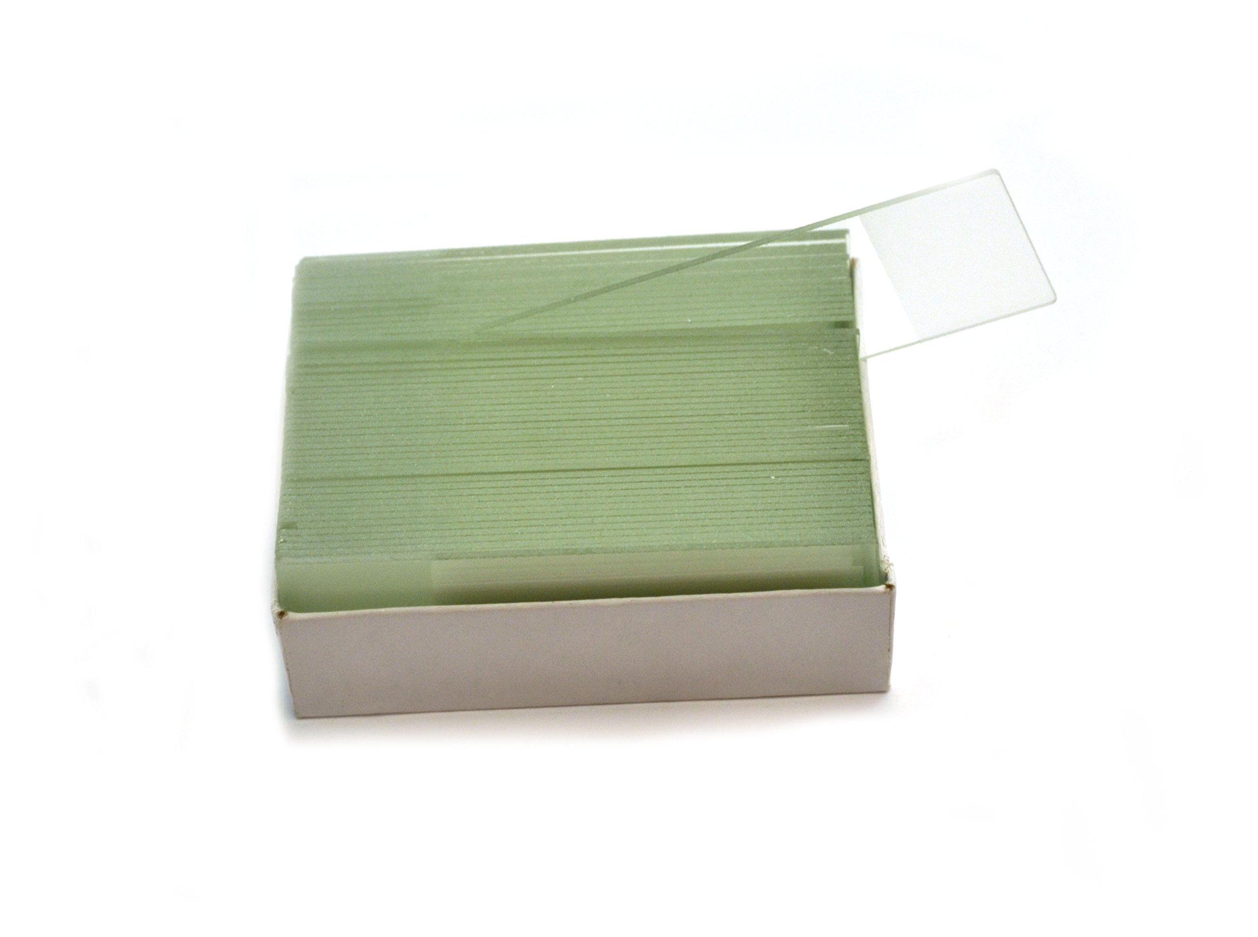 EISCO Glass Microscope Slides, 50 Pack - Precleaned - Ground & Polished Edges - Frosted End