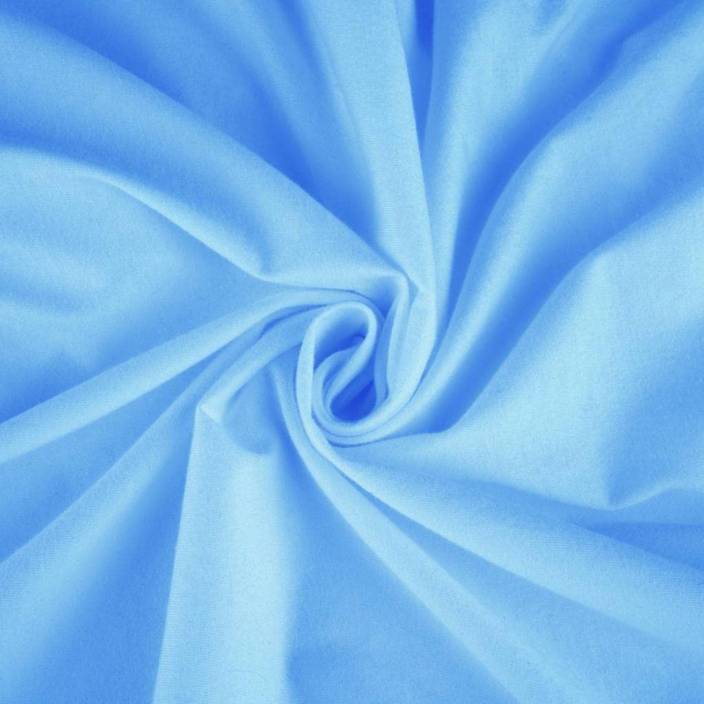 SheetWorld Twin Pillow Case 20 x 26, 100% Cotton Jersey Hypoallergenic, Baby Blue, Made in USA