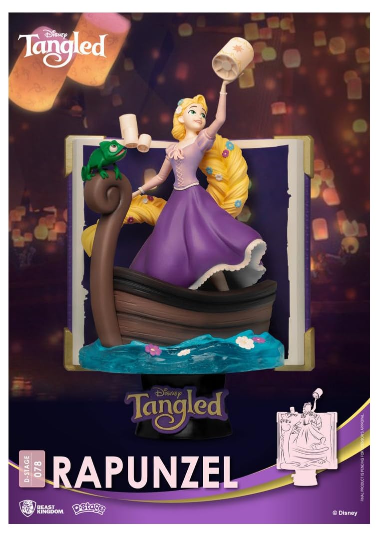 Beast Kingdom Disney Story Book Series: Rapunzel DS-078 D-Stage Statue, Multicolor, 6 inches