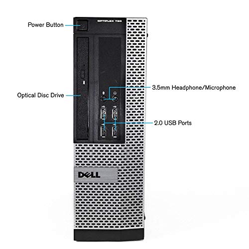 DELL Optiplex 790 Business High Performance DT Desktop Computer PC, Intel Quad Core i5-2400 3.1GHz Processor, 8GB DDR3, 2TB SATA, DVD, Windows 10 Home (Renewed)']