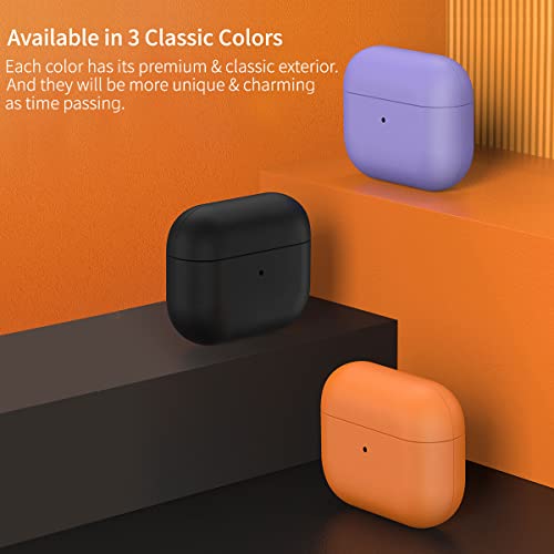 AirPods 3 Leather Case Cover, Docco Jette Fully-Wrapped Italian Genuine Leather Case for Apple AirPods 3,Supports Wireless Charging Front LED Visible