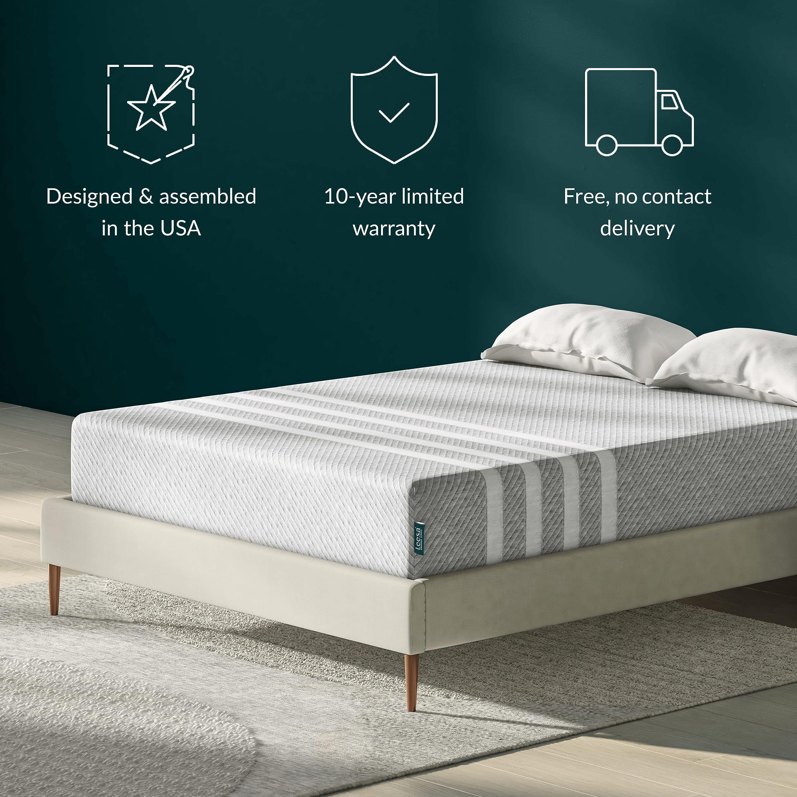 Leesa Original Hybrid 11" Mattress, Queen, Premium Cooling Foam and Individually Wrapped Springs/CertiPUR-US Certified /100-Night Trial
