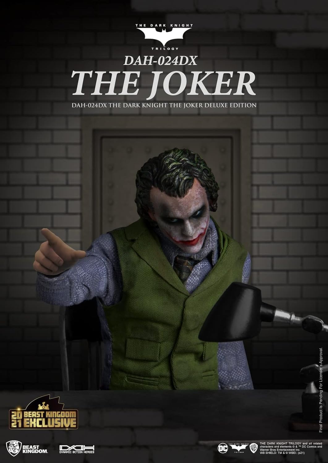 Beast Kingdom The Dark Knight: The Joker DAH-024DX Dynamic 8ction Deluxe Action Figure