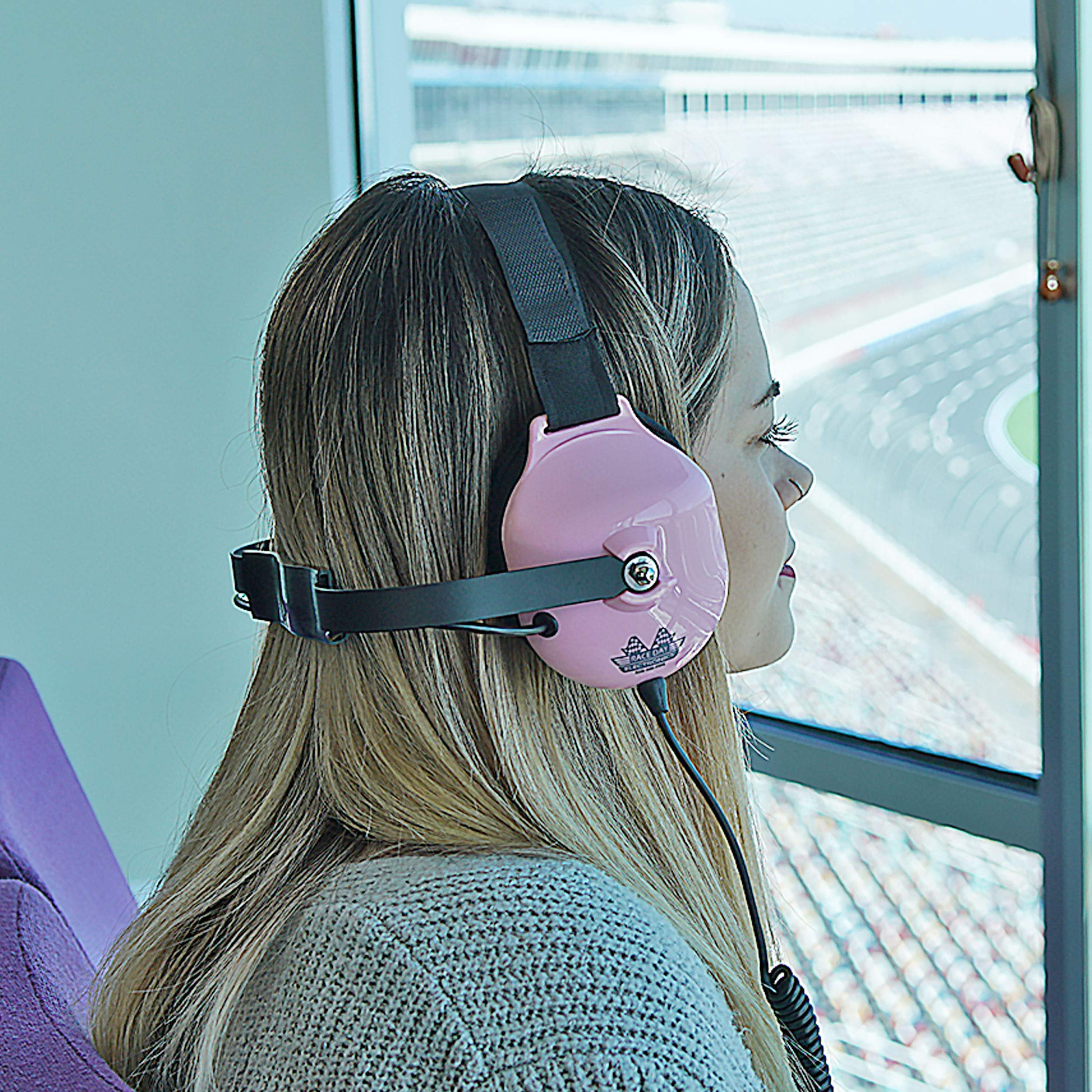 Race Day Electronics Noise-Reducing Race Scanner Headphones - Pink - RDE-058-PINK