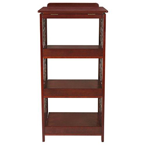 Design Toscano St. Thomas Aquinas Gothic Decor Wooden Bookstand Library Display Stand, 43 Inch, Walnut Finish