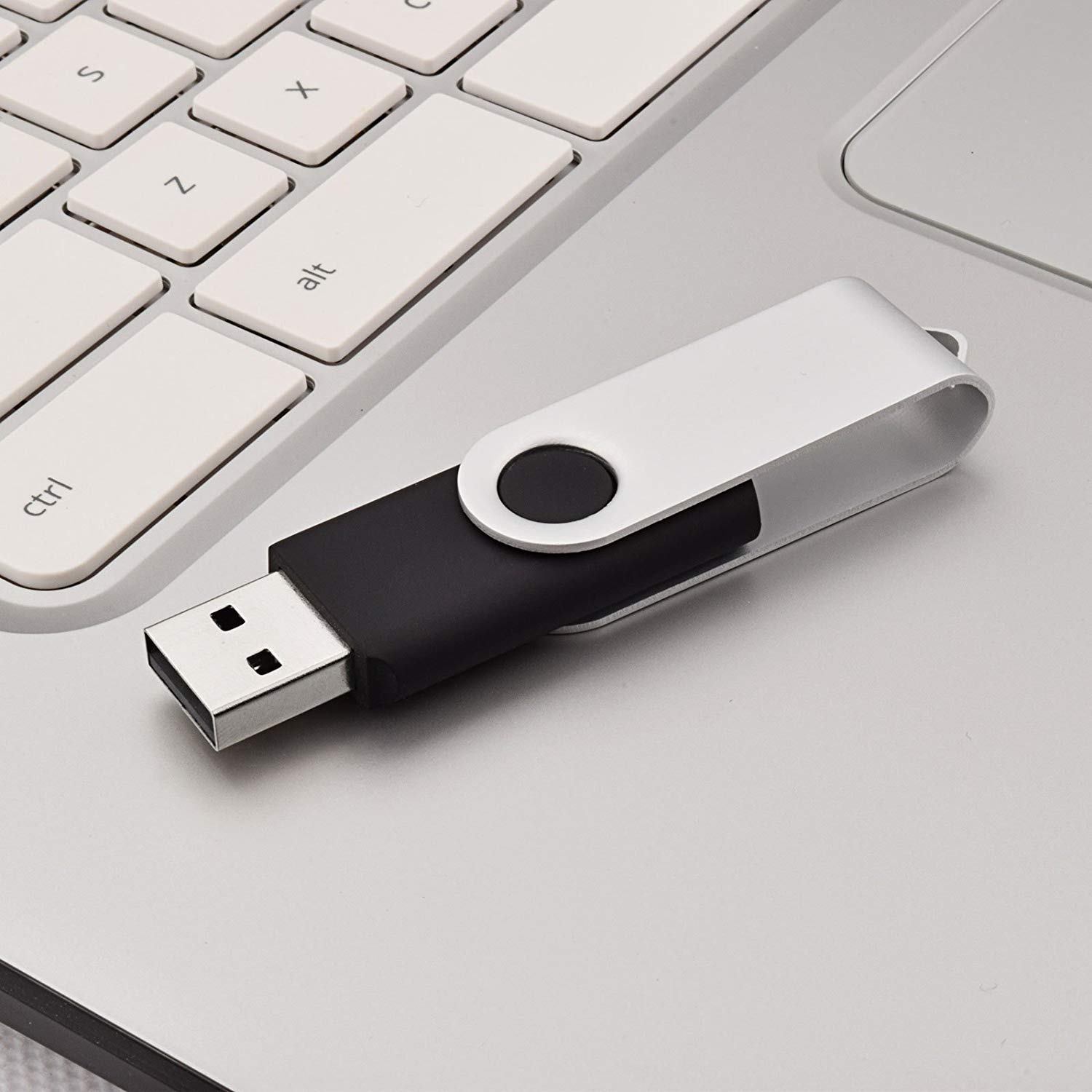 USB Bulk Flash Drives 128MB 100 Pack TOPESEL USB 2.0 Flash Drives Bulk Thumb Drive Pack Memory Stick Swivel Pen Drives (Black)