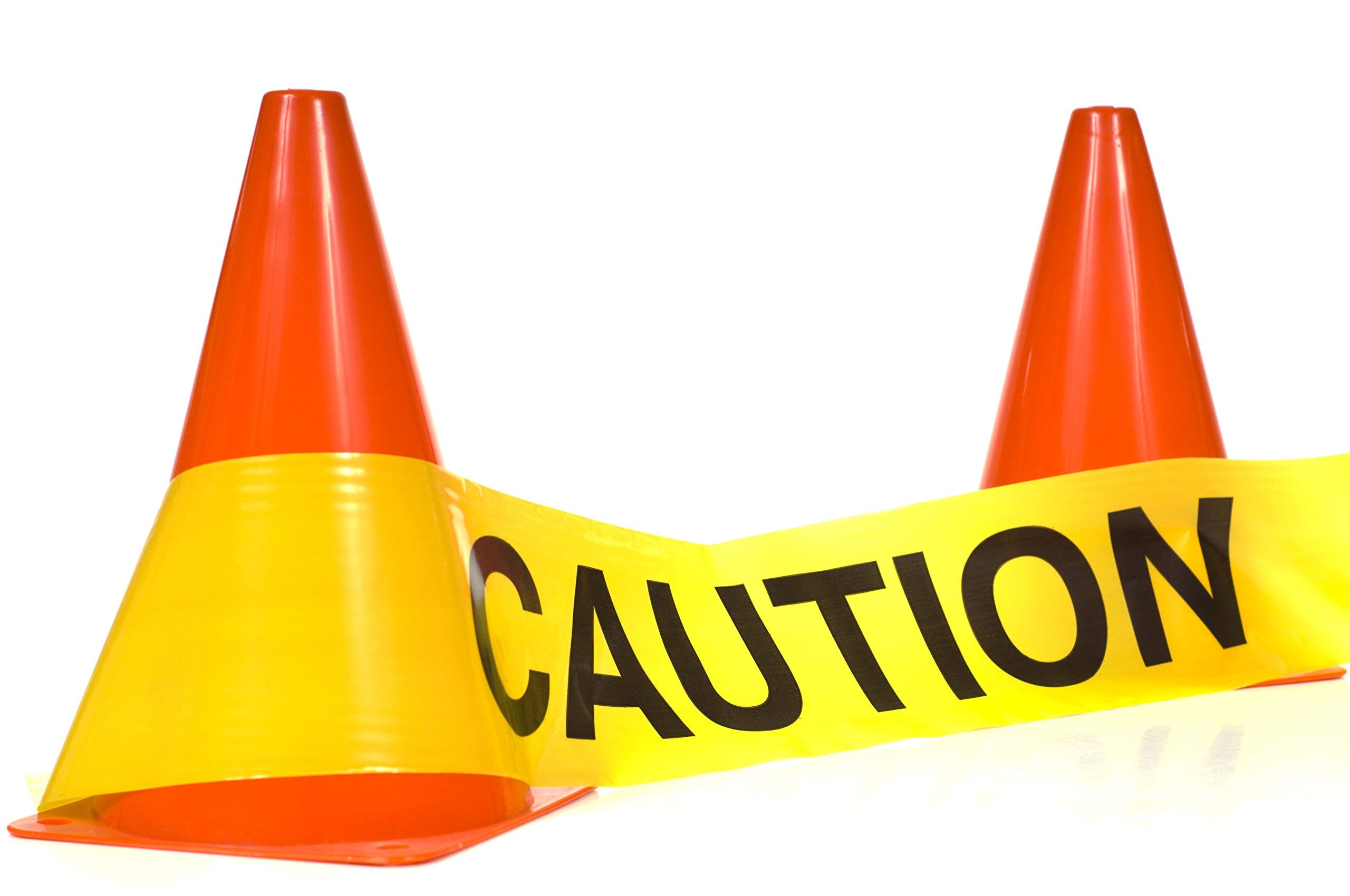 Caution Party Tape • 3 in. Wide X 100 Ft. Long • High Visibility • Tear Resistant Design • Great for Construction-Themed Parties & Signage for Small Hazards (100 ft) (1 Pack)