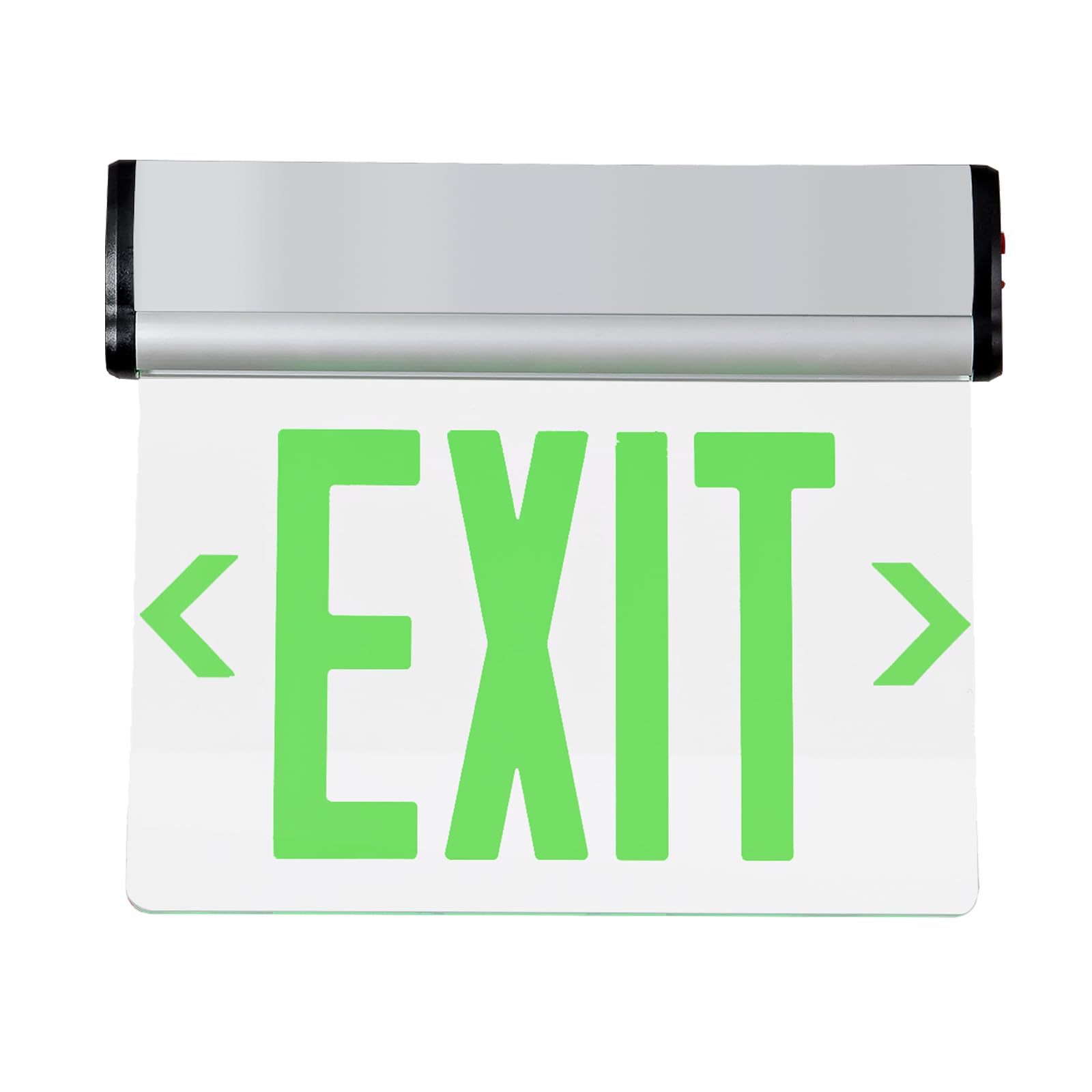 CM MZY Green Exit Signs for Business, LED Edge Lit Exit Sign, UL 924, Hardwired Emergency Exit Lights with Battery Backup, Aluminum Housing with Rotating Acrylic Clear Panel, AC 120/277V, 1 Pack