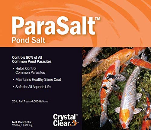 CrystalClear ParaSalt - Pond Salt for Koi & Goldfish - 20 Pounds Treats Up to 4,000 Gallons