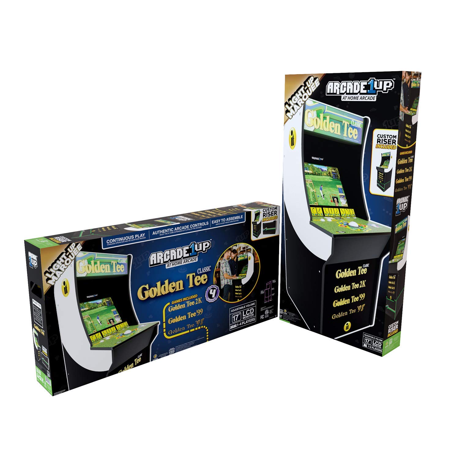 Arcade 1Up Golden Tee Classic Arcade with Riser, 5ft