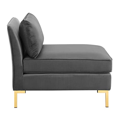 Modway Ardent 4-Piece Performance Velvet Sectional Sofa, Gray