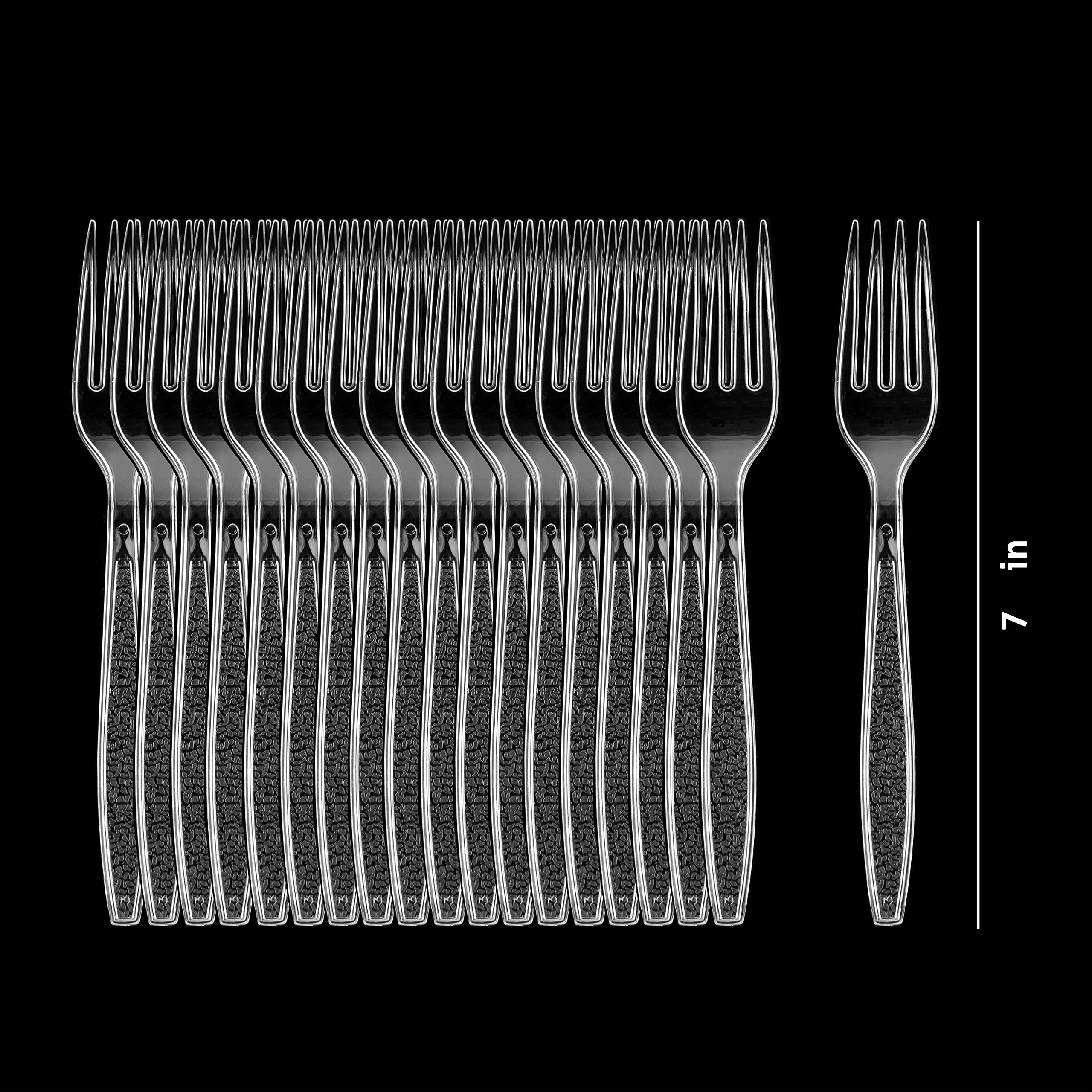Crystalware, Heavy-Weight Plastic Fork, Durable and Disposable for Party supply or Home Use,…