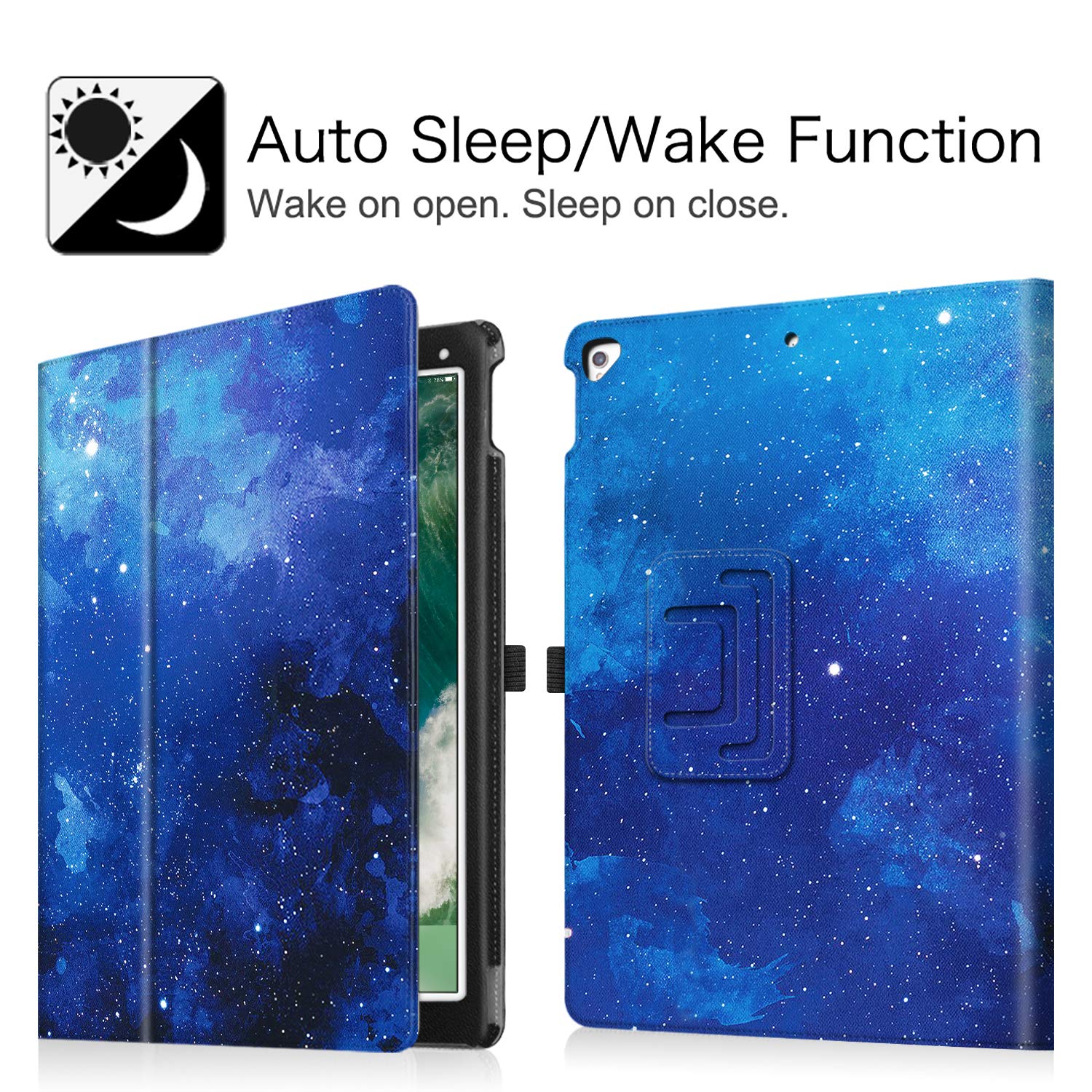 Fintie Folio Case for iPad Pro 12.9 (2nd Gen) 2017 / iPad Pro 12.9 (1st Gen) 2015 - [Corner Protection] Premium PU Leather Smart Stand Protective Cover with Auto Sleep/Wake (Starry Sky)