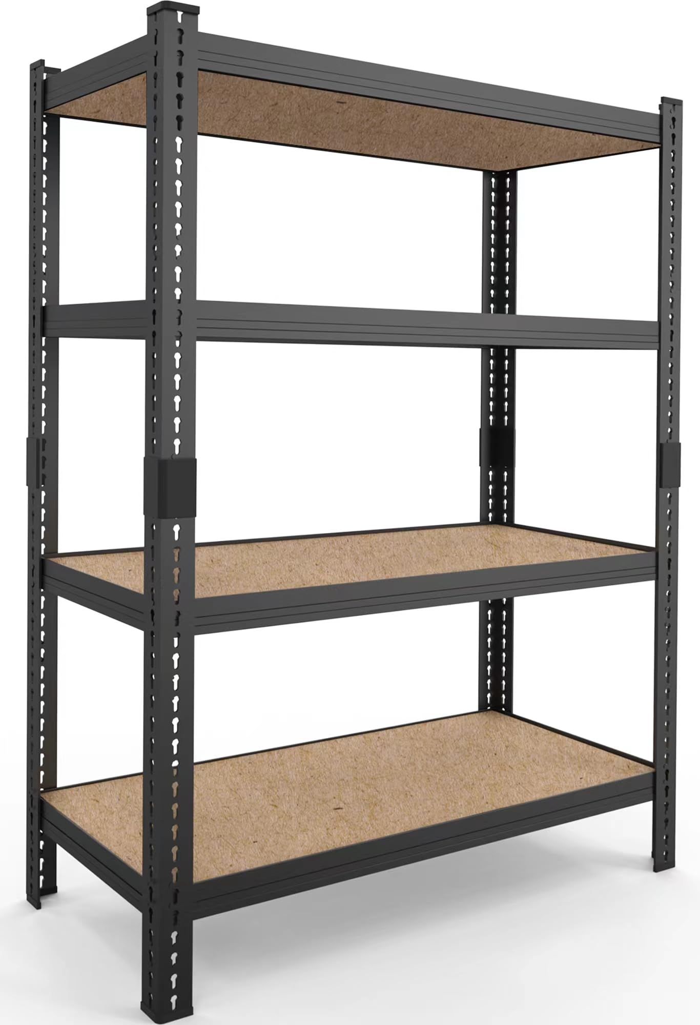 AHEONLAR Storage Shelves 4 Tier Adjustable Garage Storage Shelving, Heavy Duty Shelving Unit Metal Storage Shelves for Warehouse Pantry Closet Kitchen,16“D×36”W×60“H, Black