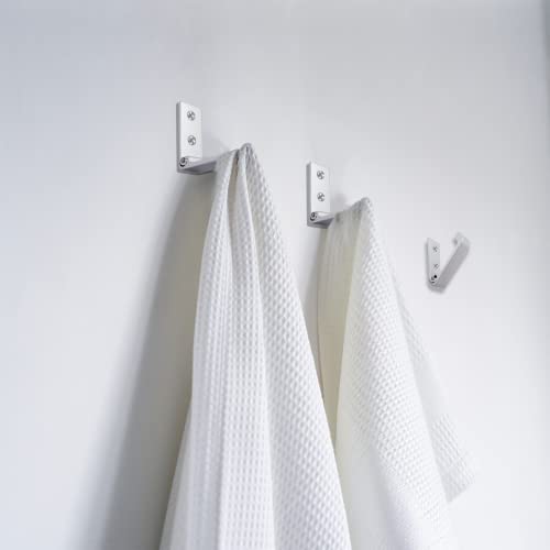 OHIYO Folding Coat Hooks 6pcs Fold Up Wall Hooks No Rust Aluminum Folding Hooks for Hanging Foldable Coat Hooks Wall Mounted Towel Hooks for Bathroom Hooks Wall Headphone Hanger (Matte Silver