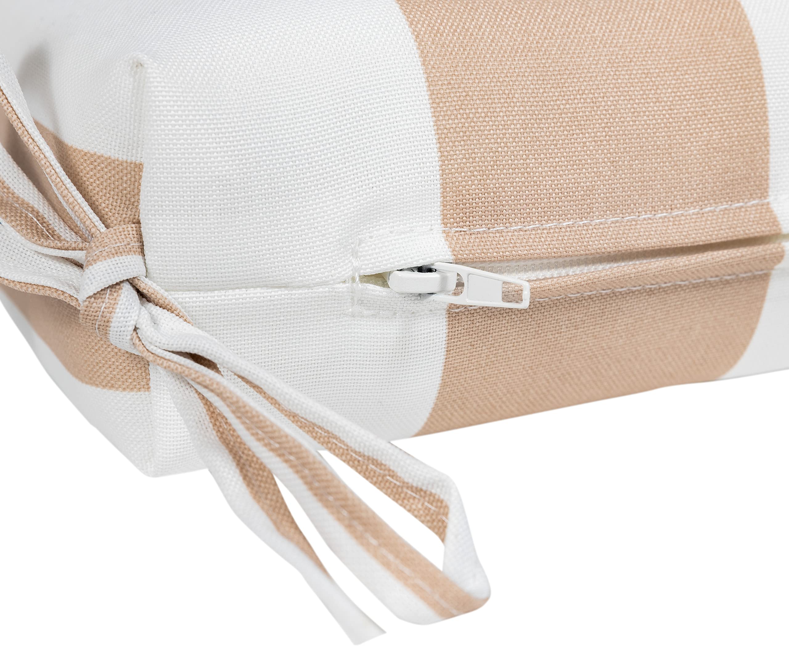 Island Umbrella NU6932 Outdoor Seat Cushion, Champagne Stripe