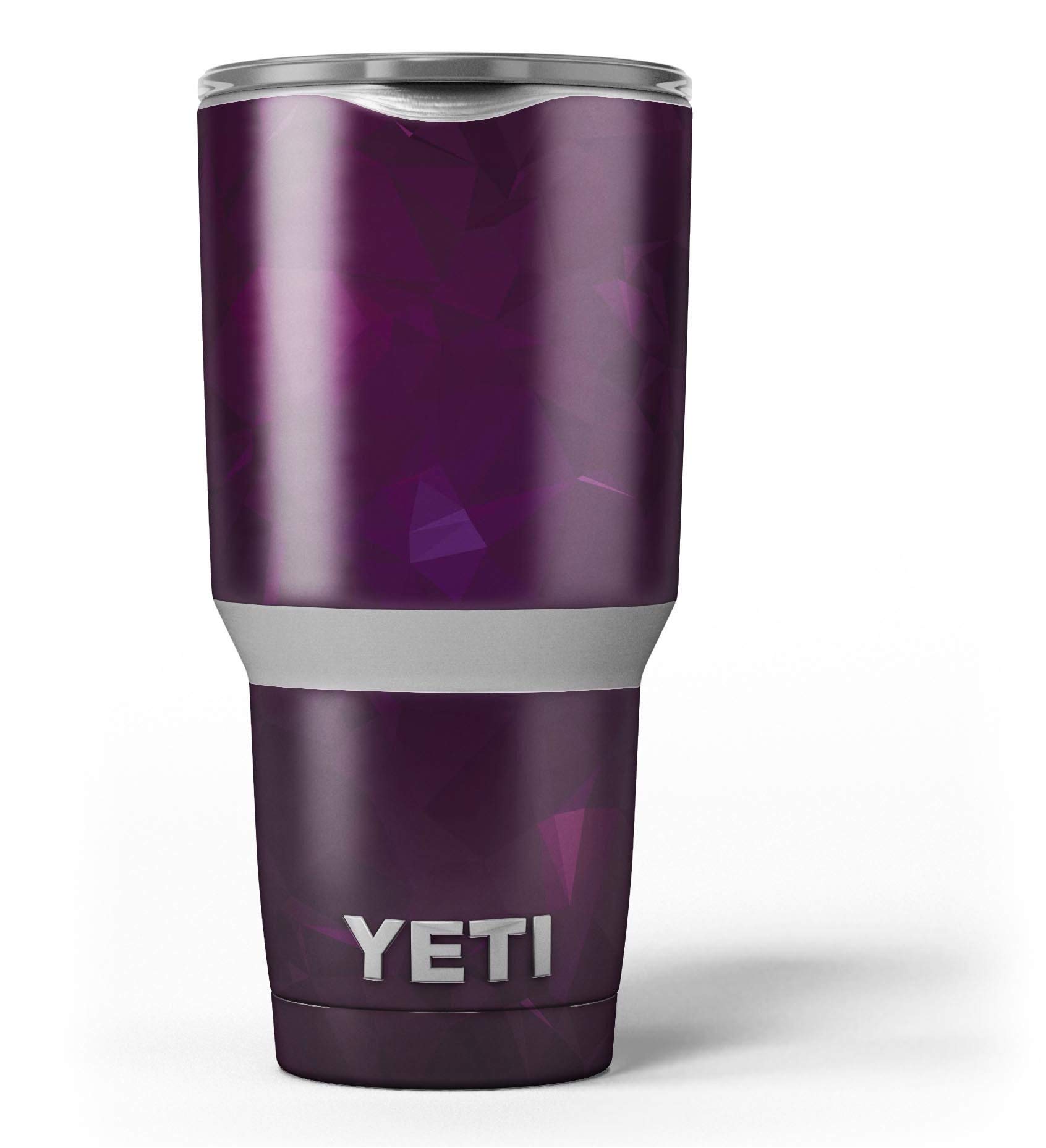 Design Skinz Dark Pink Geometric V16 - Skin Decal Vinyl Wrap Kit Compatible with The Yeti Rambler Cooler Tumbler Cups