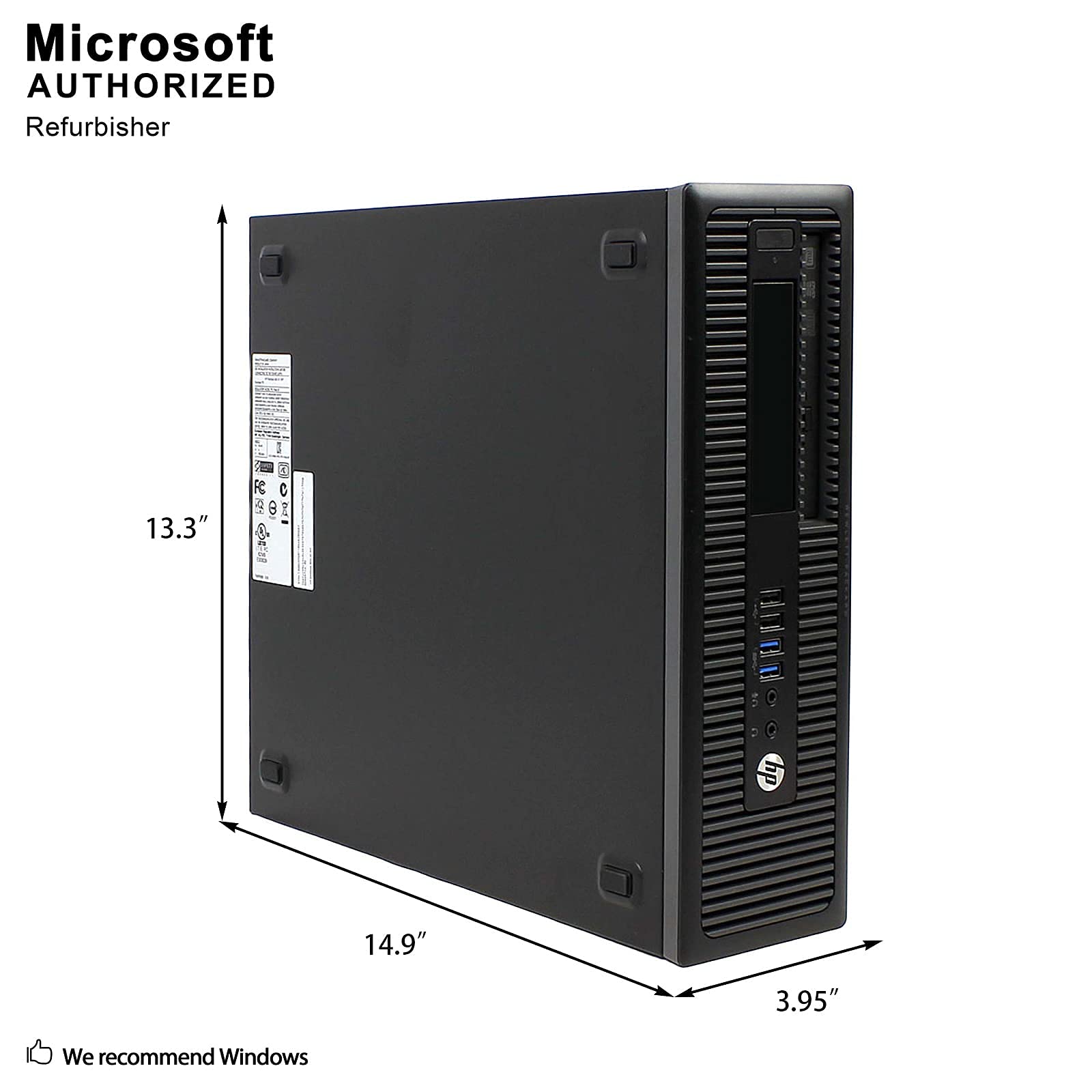 HP ProDesk 600 G1 Small Form Factor Desktop PC, Intel Quad Core i5-4570 up to 3.6GHz, 16G DDR3, 240G SSD 1T HDD, WiFi, BT 4.0, DVD, Windows 10 64 Bit-Multi-Language Supports En/Sp/Fr(Renewed)