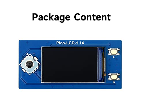 Waveshare 1.14inch LCD Display Module for Raspberry Pi Pico 65K RGB Colors 240×135 Pixels with SPI Interface Embedded ST7789 Driver Using SPI Bus IPS Screen