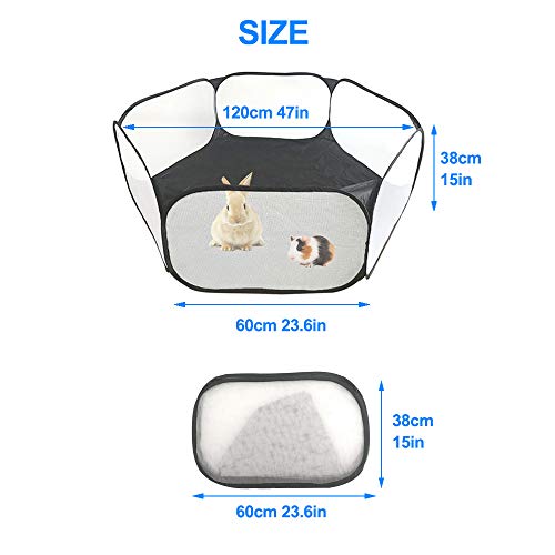 Amakunft 2 Pcs Large Guinea Pig Bed Mat, Rabbit Sleep Bed, 17.7x13.7x2 Inches, Small Animal Playpen for Bunny/Chinchilla/Hedgehog