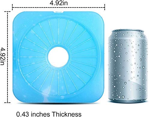 OICEPACK 10 × Cool Coolers Slim Ice Packs Quick Cooling & Long-Lasting for Lunch Box | Lunch Bags | Freezer Packs Reusable Cool Pack | Ice Packs for Office/Jobsite/Camping/Beach/Picnics/Golf