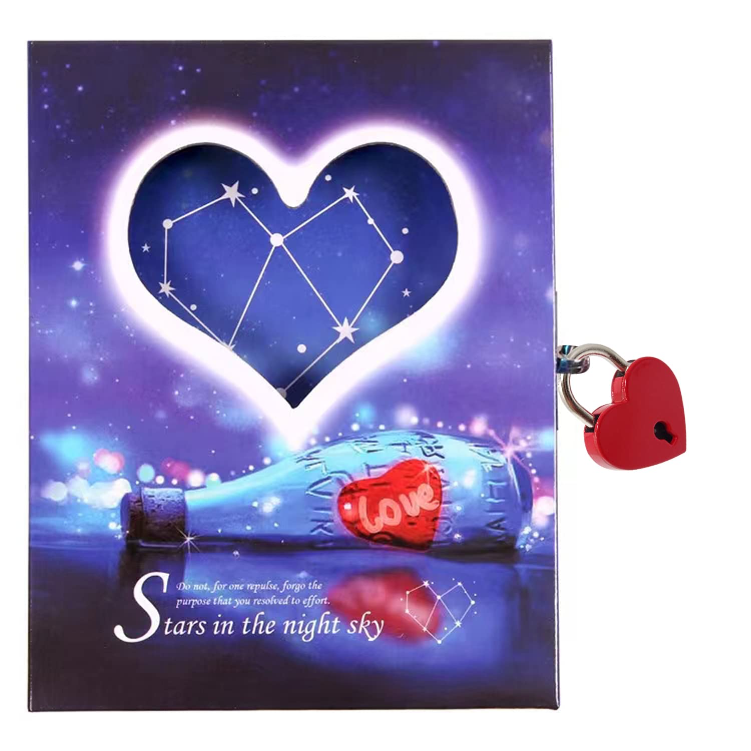 Honbay 2PCS Mini Love Heart Shaped Lock Padlock with Key for Jewelry Box, Purse, Handbag, Backpacks, Cabinet, Treasure Chest, Suitcases, Lockers, Letter Box, Diary, etc