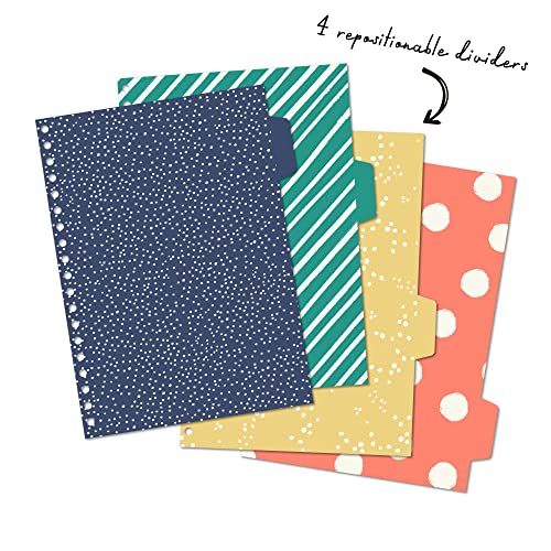 Pukka Pad, Carpe Diem 5-Project Double Spiral Bound Notebook 3-Pack with Repositionable Dividers - 200 Pages of 80GSM Paper with Perforated Edges โ Floral Love, B5 10 X 7in