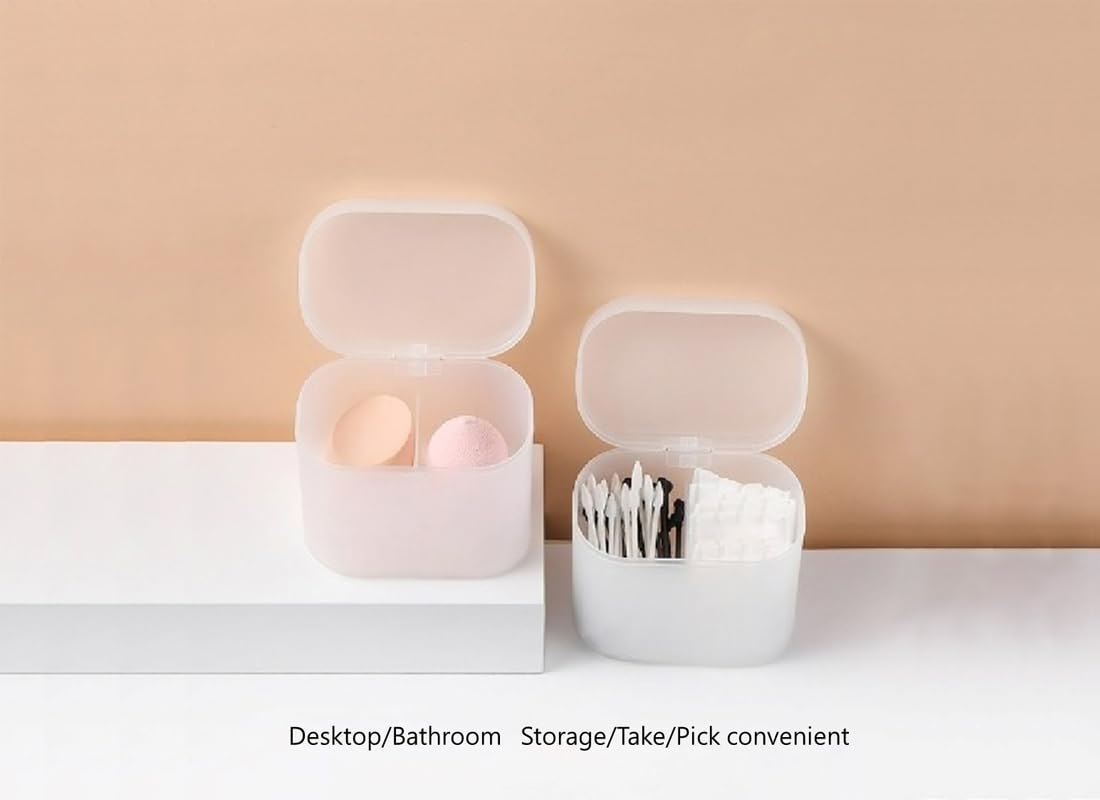 Sprigold home transparent cotton pads/swabs large capacity storage box with PP(polypropylene) material, easy to use and take,beautiful design, muti-purpose, moisture-proof and dust-proof (Home)