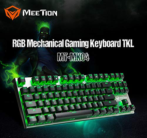 Meetion RGB Backlit Blue Switch Mechanical Gaming Keyboard MT-MK04