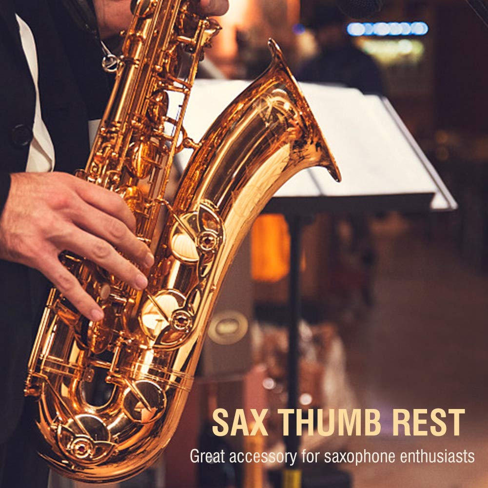 2pcs Saxophone Thumb Rest, Rubber Sax Gel Cushion Pad, Instruments Accessories