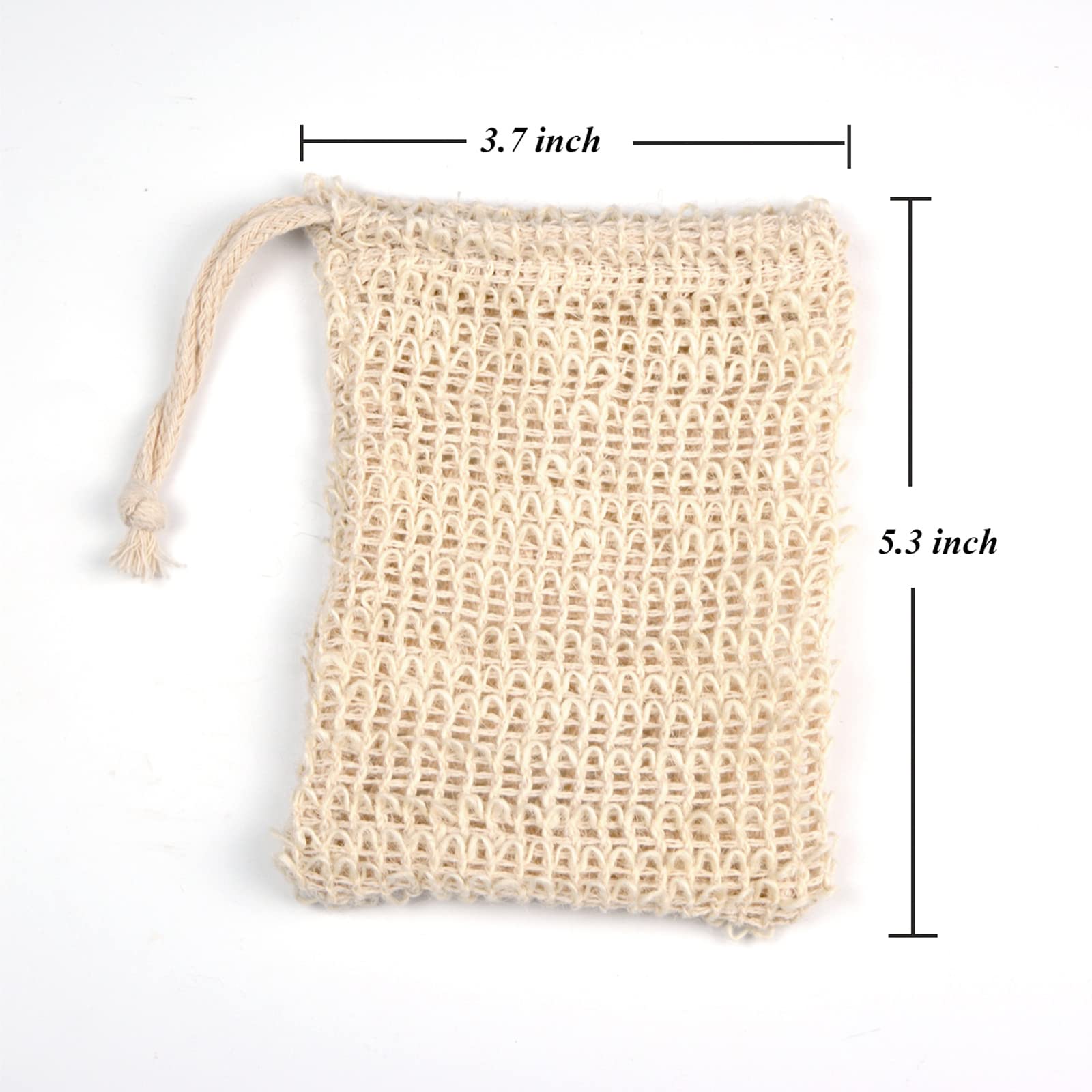ZEPELOFFY Soap Bag,5 Packs Bar Soap Pouch,Sisal Soap Saver Bags Mesh for Exfoliating, Shower,Scrubber