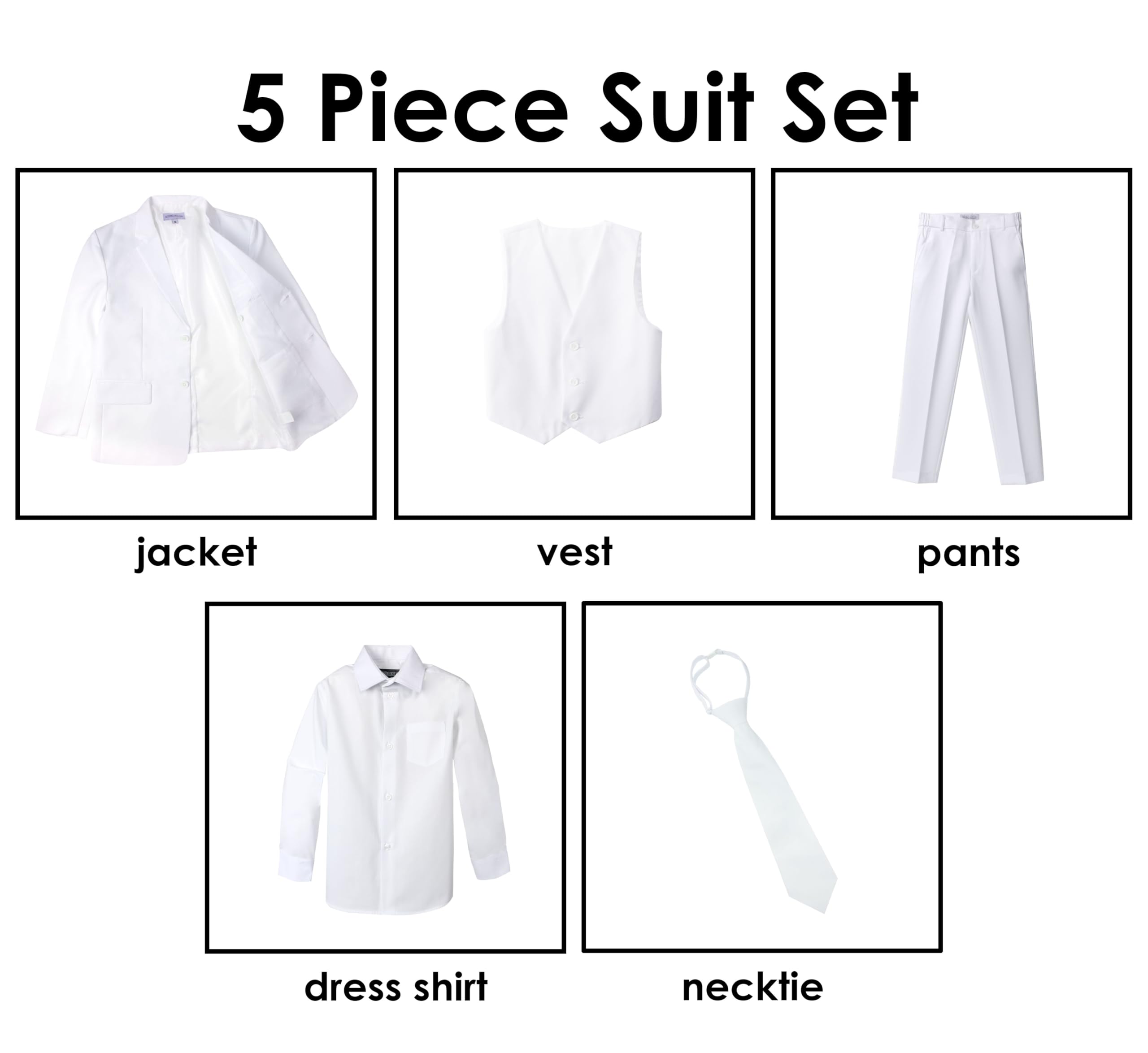 Spring Notion Baby Boys' Modern Fit White Suit Set 9M