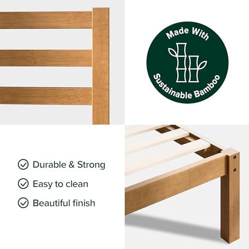 Zinus Leah Bamboo Platform Bed Frame, No Box Spring Needed, Wood Slat Support, Easy Assembly, Full