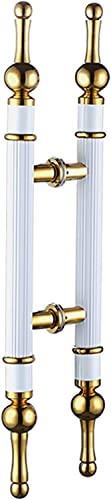 Barn Door Pull Handle, White Entry Door Handle for Wood Door/Glass Door/Interior Exterior Door, 26in/34in/50in Modern Metal Bar Push Pull Door Handle, Include Fittings ( Color : White , Size : 86cm/34