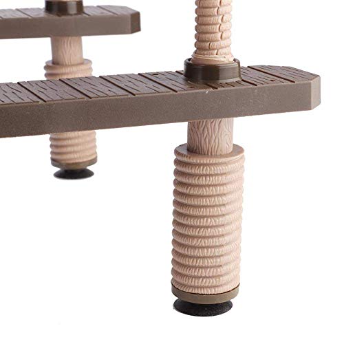 Hffheer Reptile Basking Platform Tortoise Sunbathe Pier Aquarium Float Basking Platform Reptile Climbing Ramp Hammock Fish Tank Sunbathe Accessories