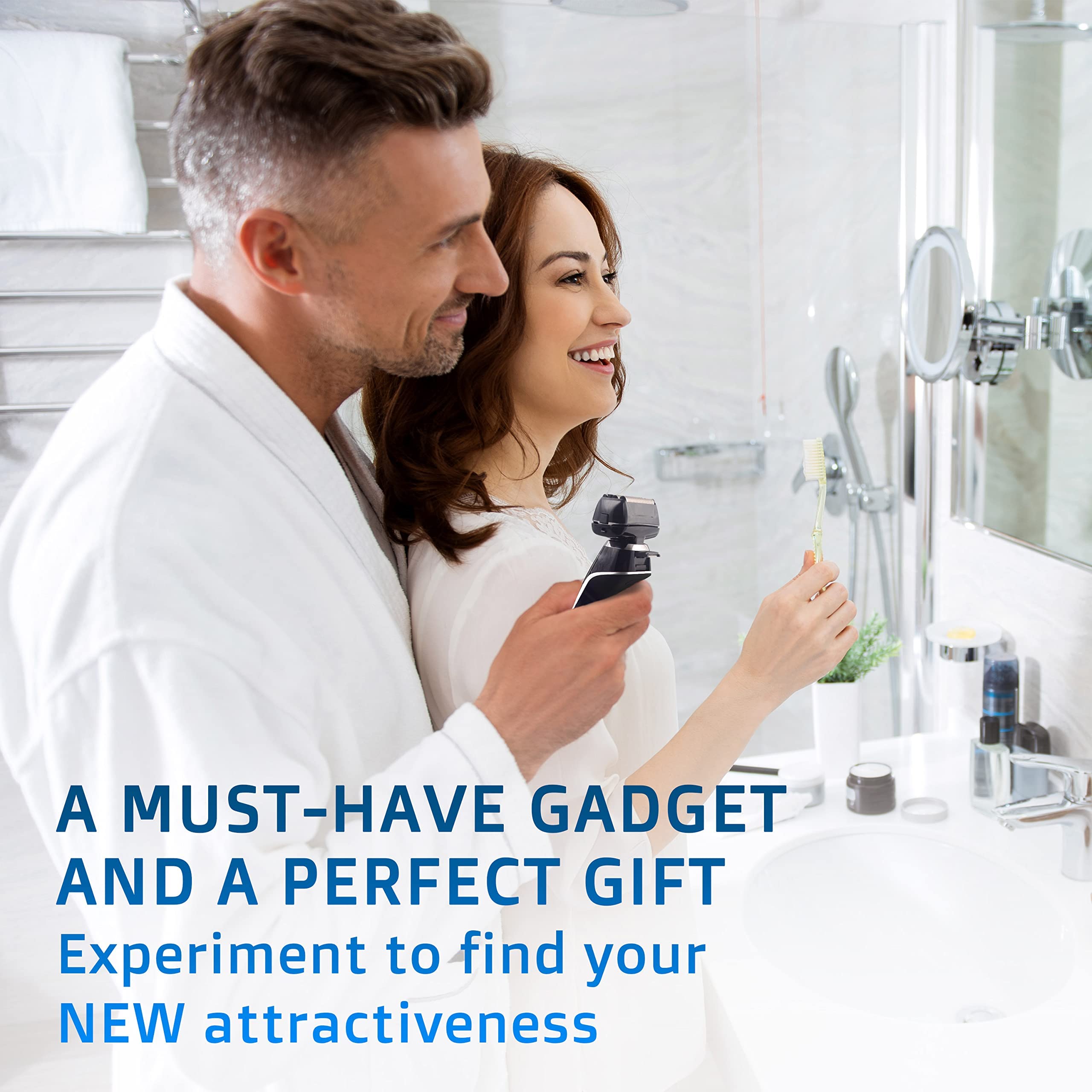 Mueller Razor for Men, 5-Element Cutting System, Wet/Dry, Rechargeable, Precision Trimmer, LED, 40,000 Cross-Cutting Actions/Min For Closest Shave