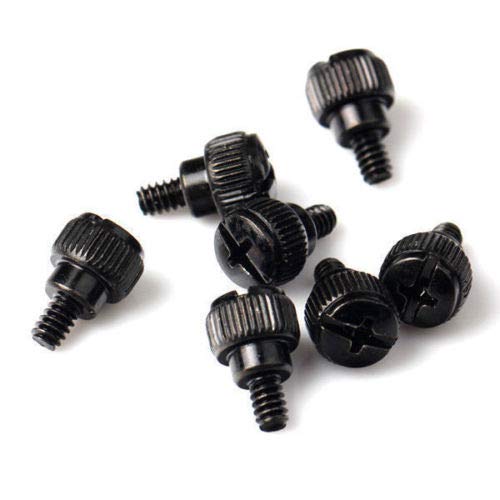 Screw 50pcs Black/Sliver Desktop Computer Case Thumb Thumbscrews Screws 6#-325 PC Qualified - (Color: Silver)