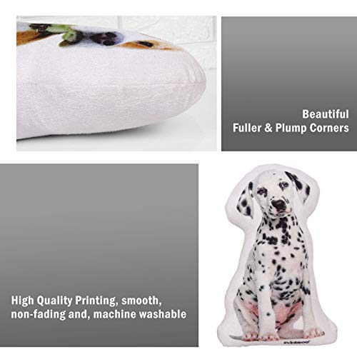 Printtoo Custom Photo Pillow, Unique Birthday Gift Decor, Pet Memorial Pillow Custom, Personalized Shaped Pillow, Pet Portrait Dog Pillows 3D Printing Pillow-14X14