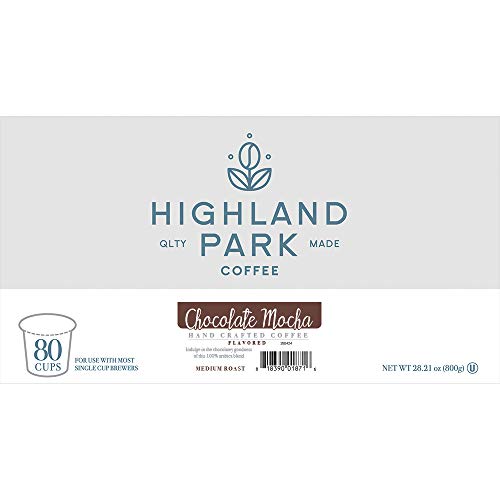 Highland Park Coffee Single Serve Coffee Pods, Chocolate Mocha, Chocolate Mocha, 80.0 Count