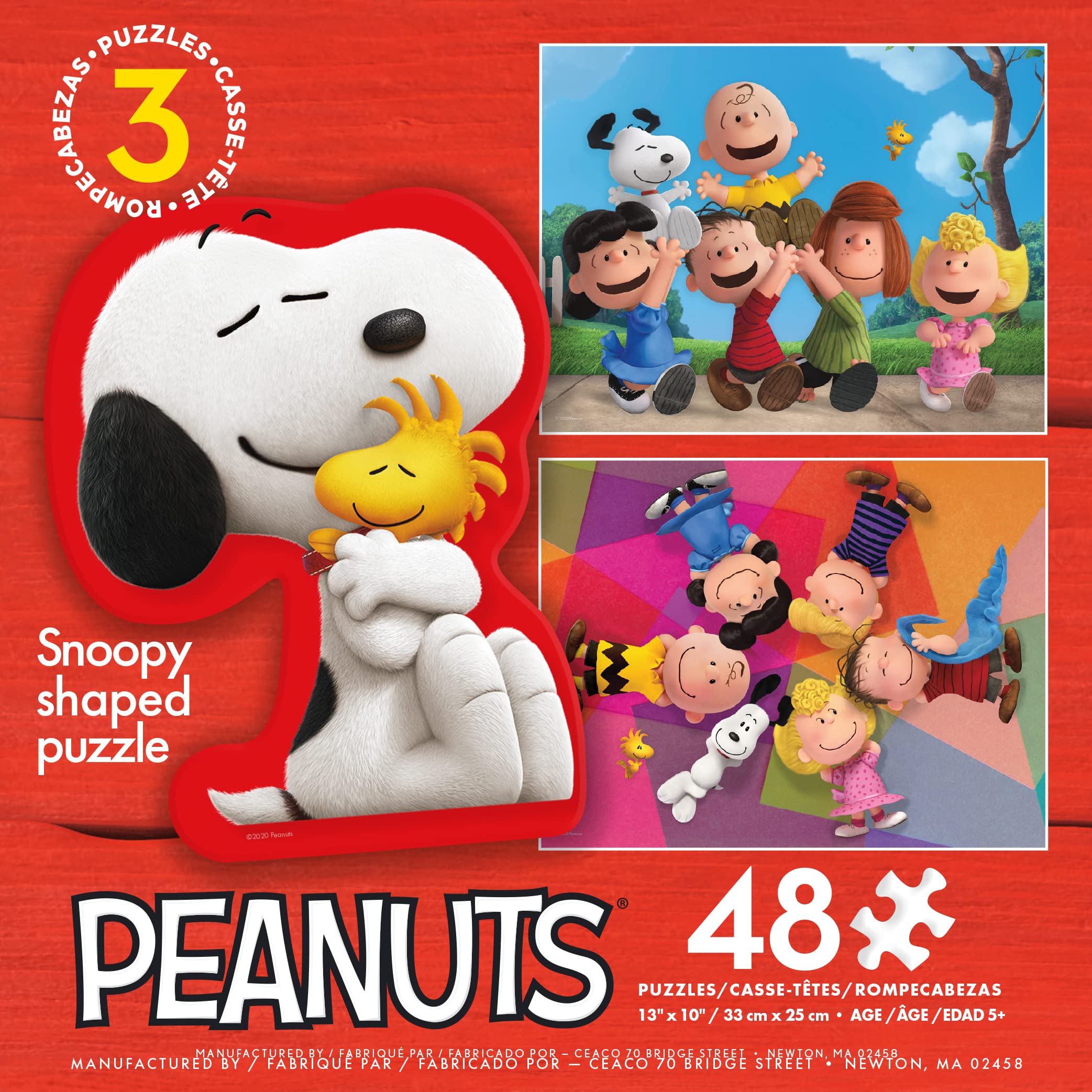 Ceaco - 3 in 1 Multipack - Peanuts - (3) 48 Piece Jigsaw Puzzles