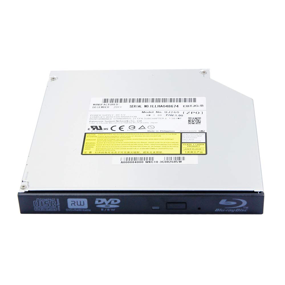 Internal Dual Layer BD-RE Blu-ray Burner Optical Drive for Dell Inspiron 17R N7110 N7010 SE 7220 7720 15Z 15R N5110 5520 15 14R N4110 Laptop, 6X 3D BD-R BDXL 8X DVD+-RW DL Writer Replacement