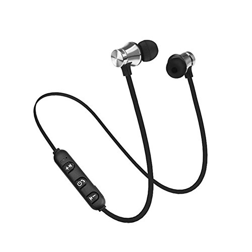 Gilroy Wireless Headphones, Magnetic Bluetooth 4.2 Headphones in Ear Earbuds Stereo Earphones Silver