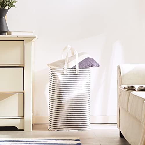 72L Freestanding Laundry Hamper, Collapsible Waterproof Clothes Basket with Easy Carry Long Handle, Washing Bag for Clothes, Toys (1 Pack, Grey)