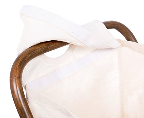 BIRDROCK HOME Single Rattan Laundry Hamper - Machine Washable Canvas Lining - Lightweight and Foldable - Removable Bag - Organizer
