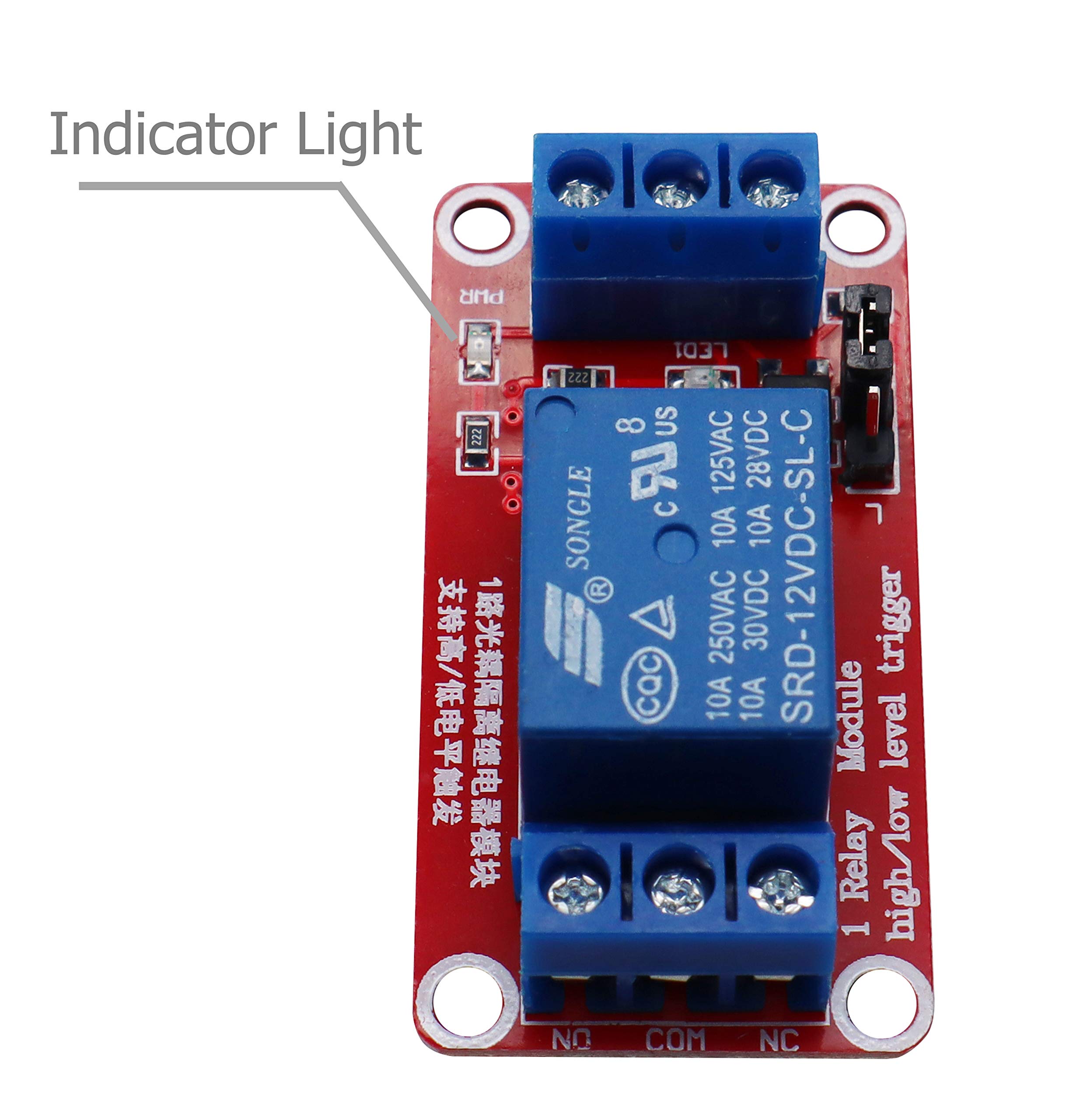 Excelity 3-Packs Single-Channel DC 12V Relay Module with Optocoupler for DSP AVR PIC ARM Development