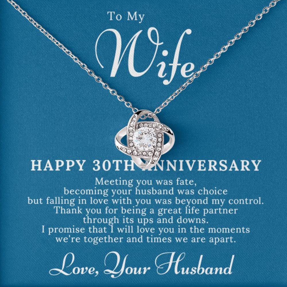 30th Wedding Anniversary Wife Gift â 30th Anniversary Necklace Gift For Wife â 30 Year Wedding Jewelry Gift For Her â 30 Year Anniversary Wedding Present â 30THV10-LK5