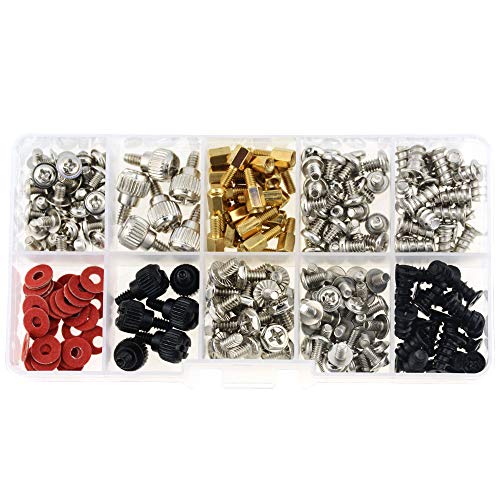 300PCS/Box Personal Computer Screw Standoffs Set Assortment Kit for Hard Drive Computer Case Motherboard Fan Power