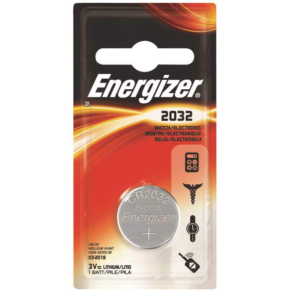 Energizer Watch/Electronic Battery 3 Volt 2032, Pack of 2