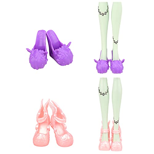 BARWA 10 Pairs Doll Shoes Accessories for Doll Fashion High Heels Sandals Boots Shoes Pack