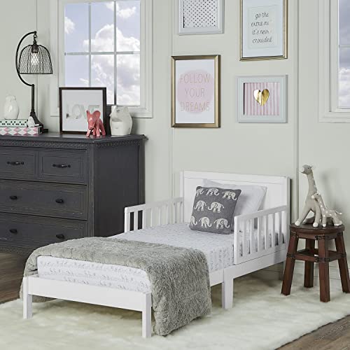 Dream On Me 648-WHT Brookside Toddler Bed, 53lx29bx28h inches, White